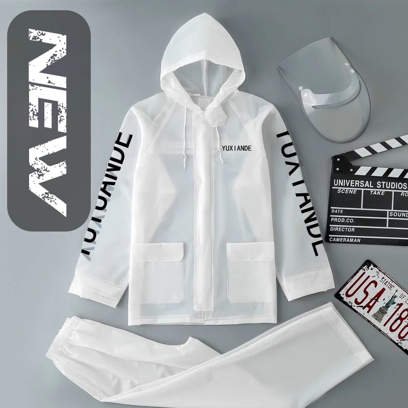 Raincoat Motorcycle Riding Unisex Split Raincoat Setreflective Strip ...