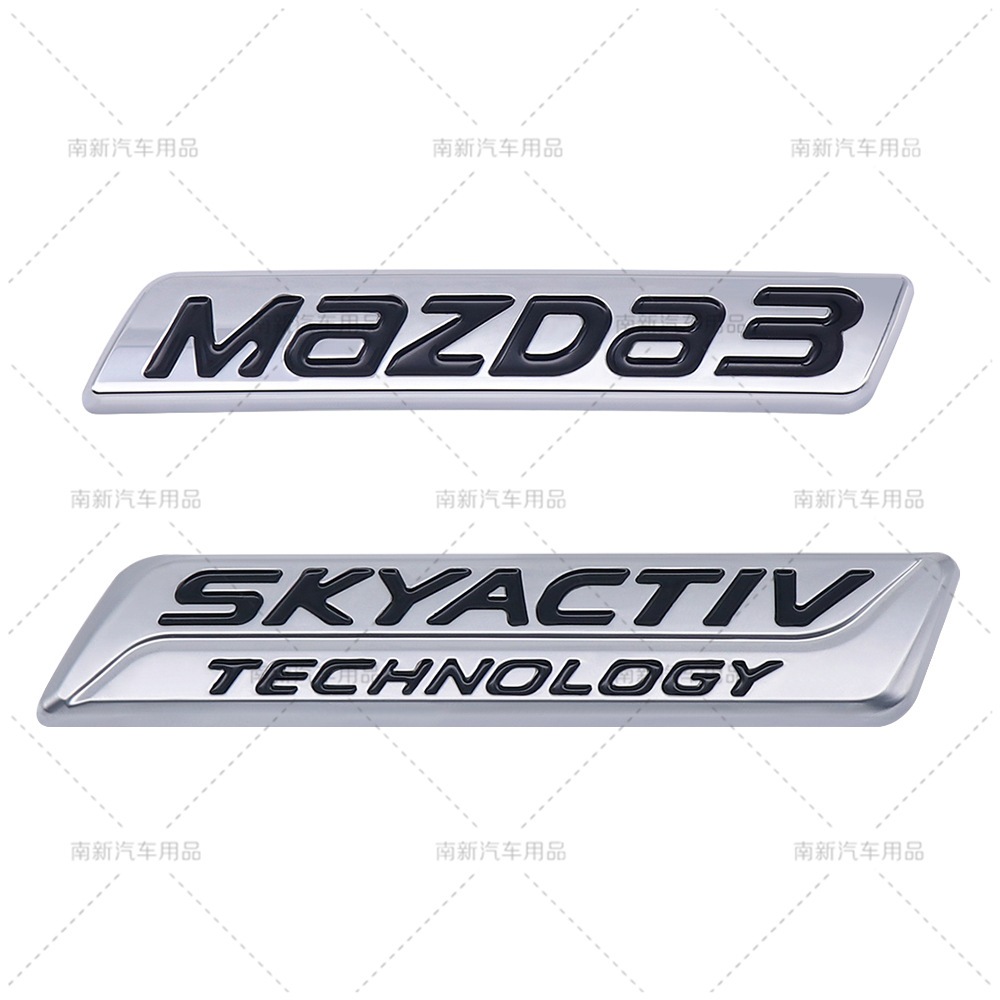 3D ABS Mazda 3 SKYACTIV Logo Emblem Car Rear Trunk Badge Sticker Auto ...