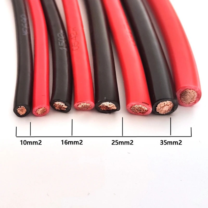 1Meters RV Copper Wire Flexible Cable Electrical Wires 10mm²/16mm²/25mm²/35mm² PVC Power Cables ...