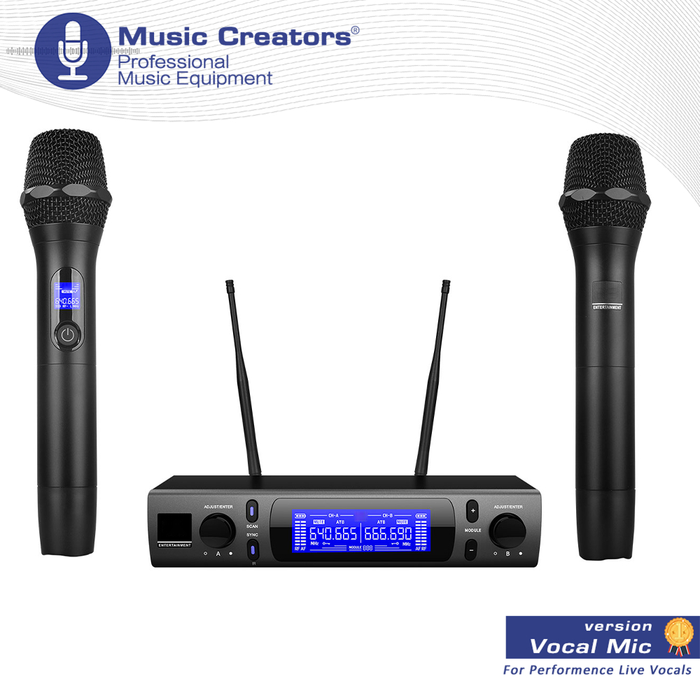 Professional Wireless Microphone System Portable Handheld Microphone ...