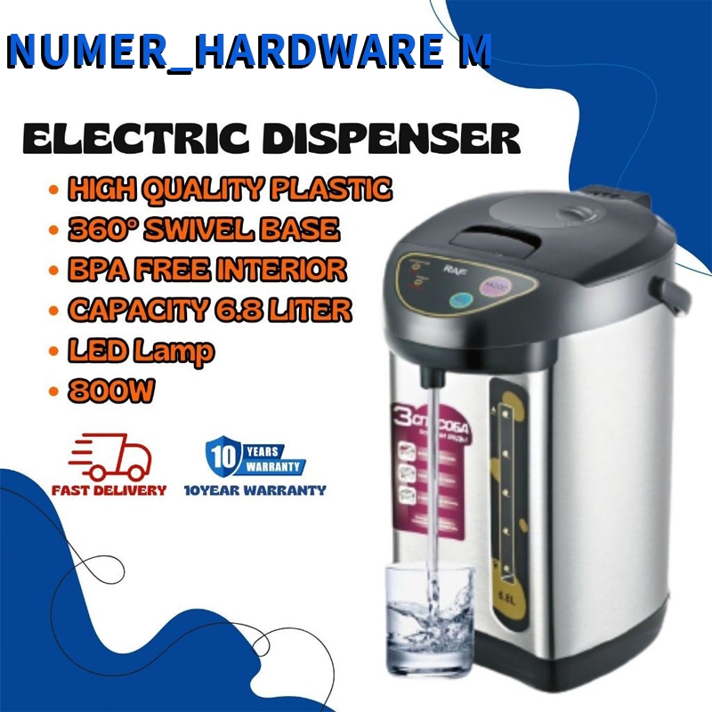 6.8Liter Electric Thermo Pot Hot Water Dispenser | Stainless Steel ... 6.8Liter Electric Thermo Pot Hot Water Dispenser | Stainless Steel ...