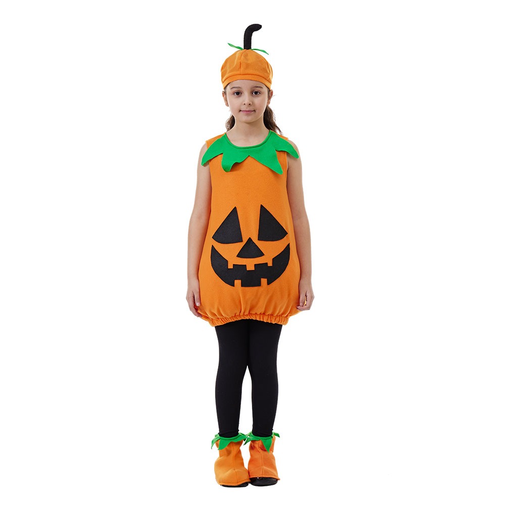 Ready Stock Kids Cute Pumpkin Costume Children Halloween Costume—Funny ...