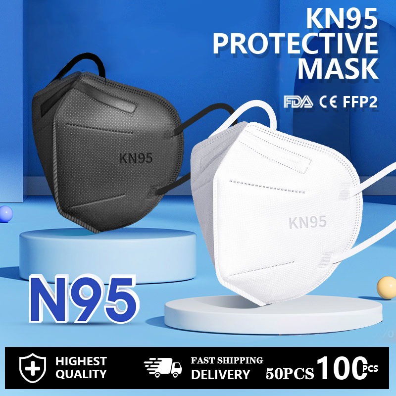 50pcs KN95 Face Mask 5layers Adult Duckbill Mask non Medical Protect 5D ...