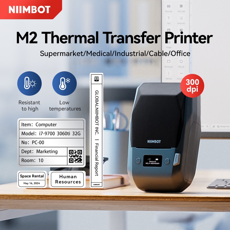Niimbot M2 Thermal Transfer Label Printer Intelligent Label Maker ...