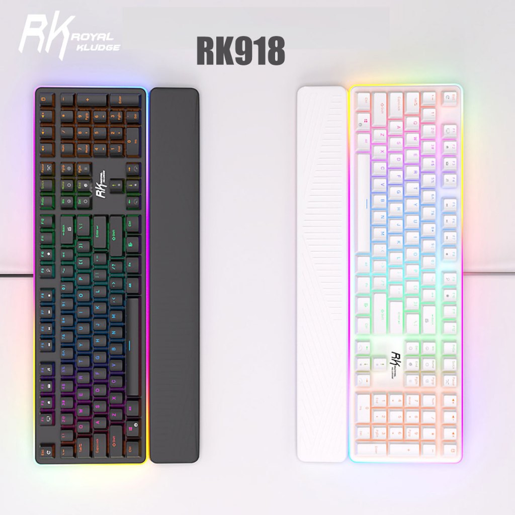 Royal Kludge RK918 Full RGB Backlit Wired Mechanical Keyboad 104Key 100 ...
