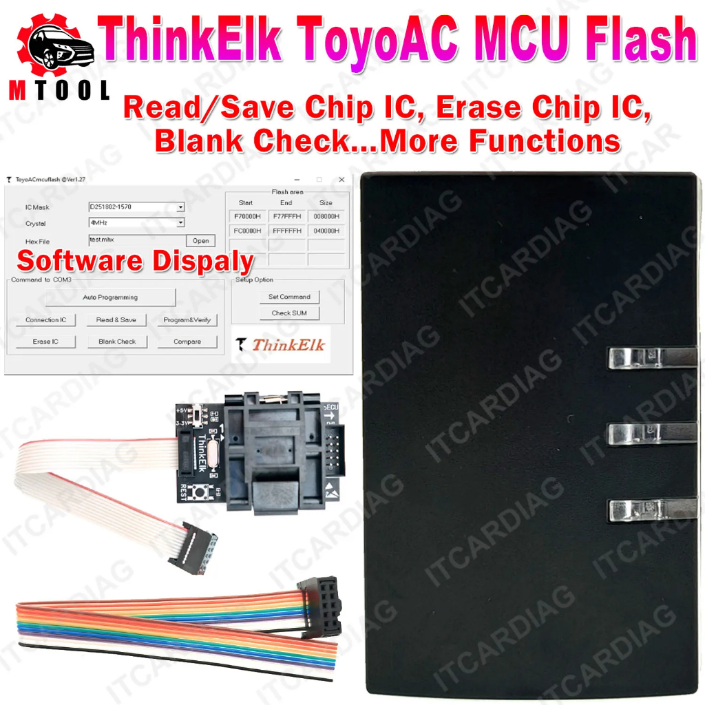 ThinkElk ToyoAC Mcu Flash Read Write 251802-1570 CPU IC Programmer for ...