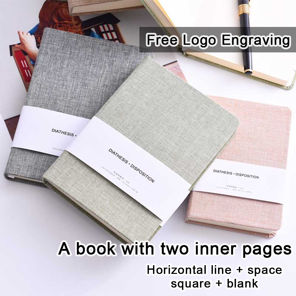 (Can Engrave Logo) Japanese and Korean cloth-patterned notebook, one ...