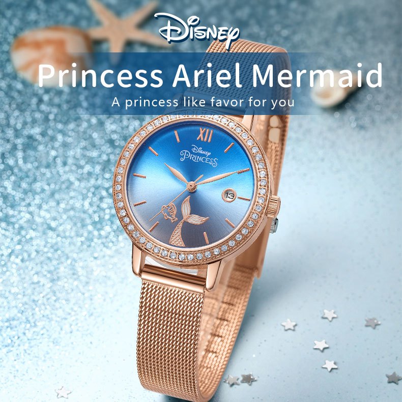 Disney Official Authentic Mermaid Princess Series Fashion Light Luxury ...