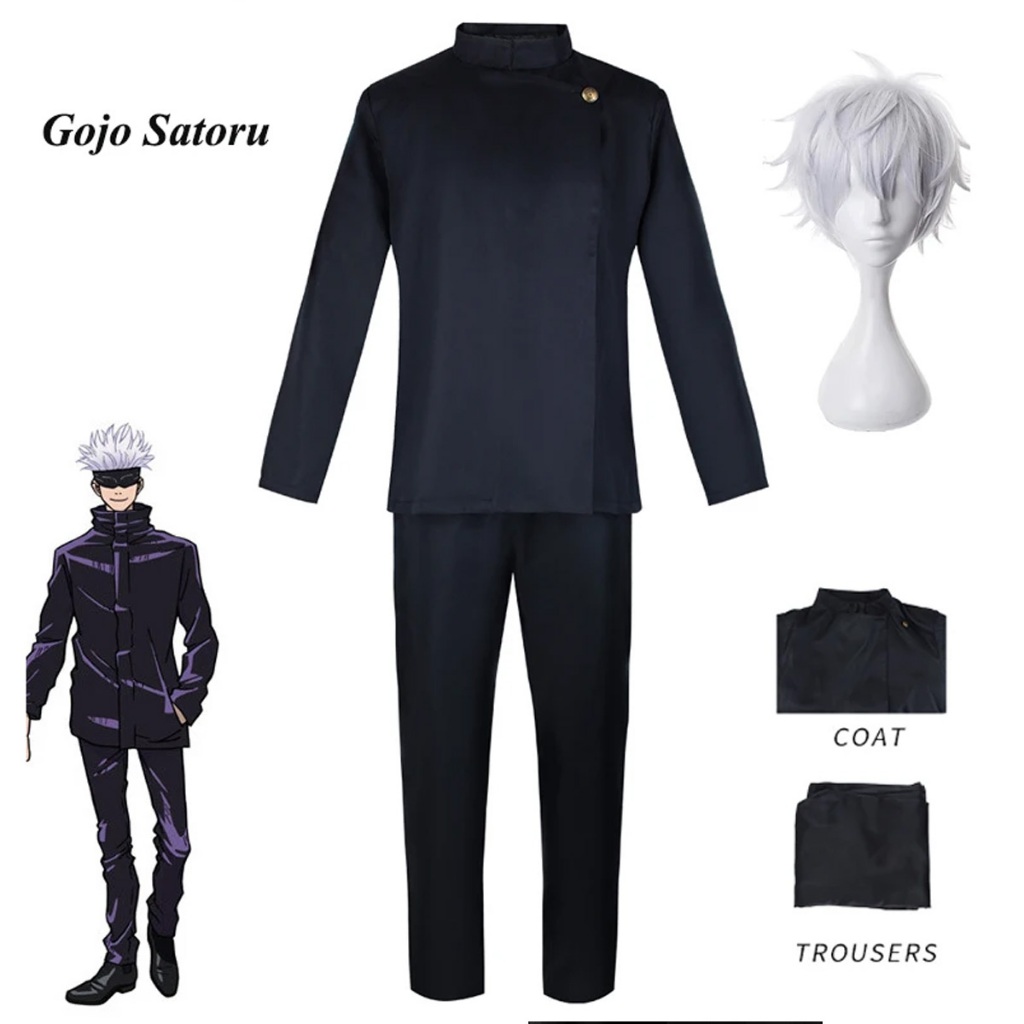 Gojo Satoru Cosplay Costume High School Uniform Suit Halloween Costume ...