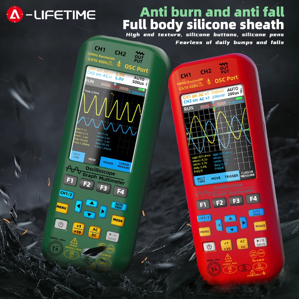 O7 3in1 6000 Count Multimeter 25Mhz Oscilloscope Signal Source ...