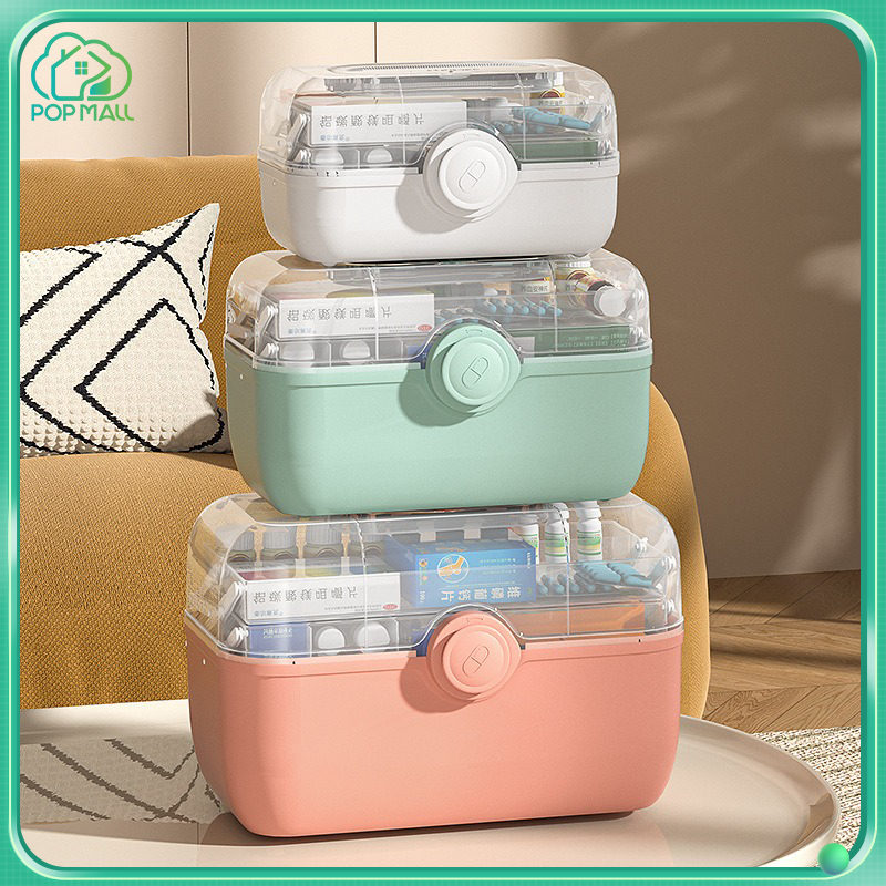 POP First Aid Kit Storage Box Plastic Family First aid box/Emergency ...