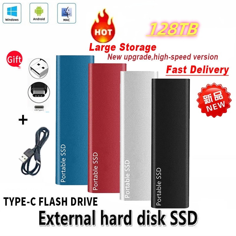 Original portable SSD 1TB 8TB 32T 64TB 128T USB 3.1Type-C external high ...