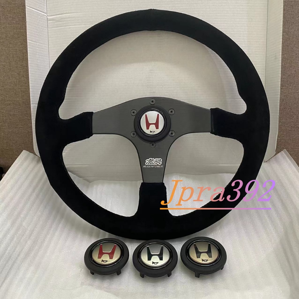 14-inch 340mm MUGEN suede steering MUGEN suede steering wheel universal ...