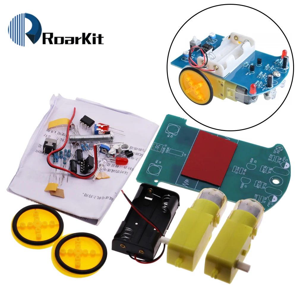 D2-1 Smart Robot Car Kits Intelligent Tracking Line Car Photosensitive ...