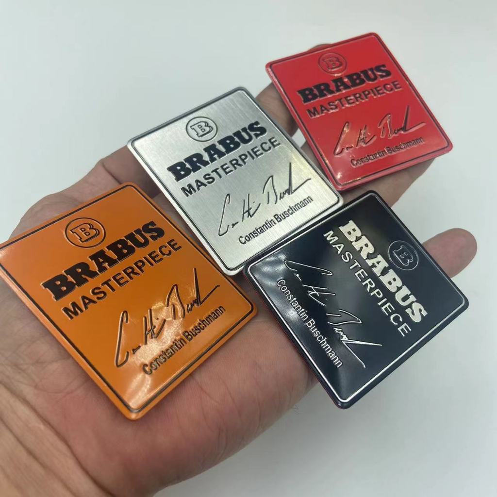 For Mercedes Benz BRABUS logo Car engine emblem nameplate Square ...