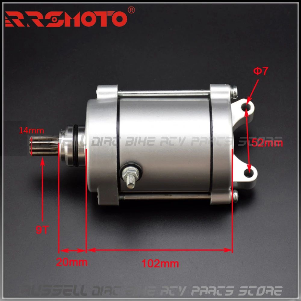 Motorcycle 9 Teeth 9T 11 T Electric Starter Motor For CG200/ CG250 cc ...