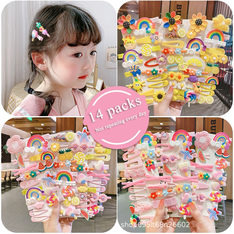 Hair Accessories Girls Girl Sweet Color Rambut Hair Pin Kids Hair ...