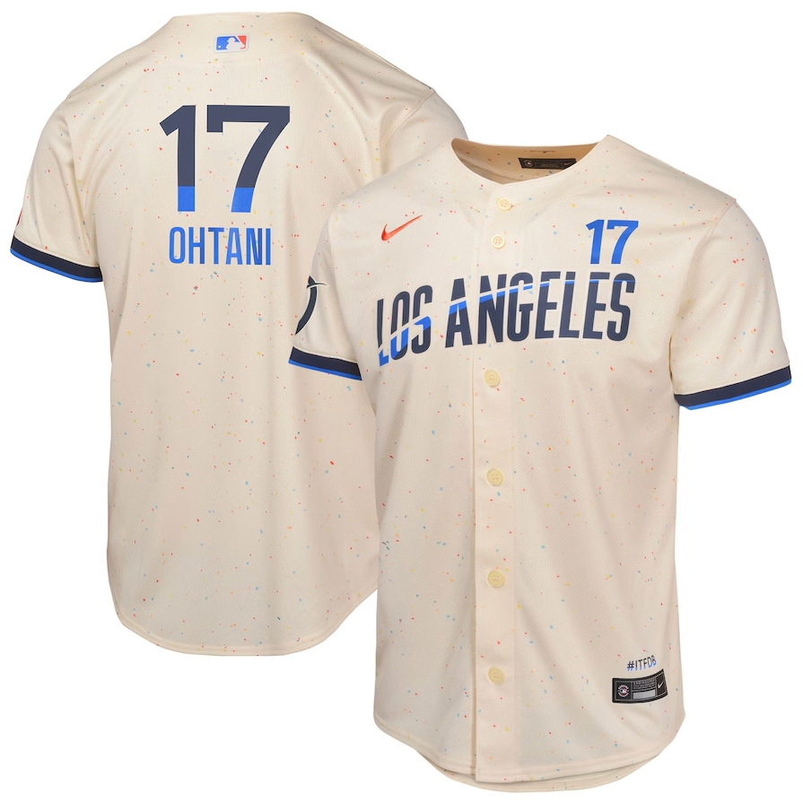 Youth Los Angeles Dodgers Shohei Ohtani Cream 2024-25 City Connect Baseball Jersey | Shopee Malaysia