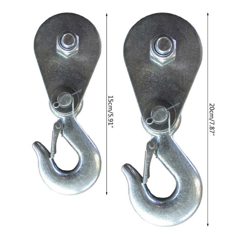 1x High Strength Steel Single Wheel Swivel Pulley Block Lifting Rope ...