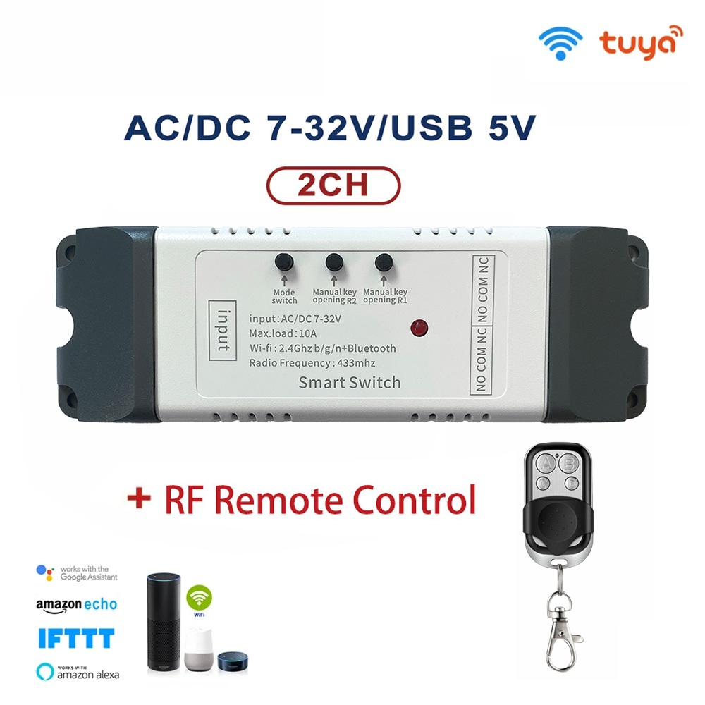 2-Channel TUYA Autogate WiFi Controller Tuya Smart Life App Supports ...