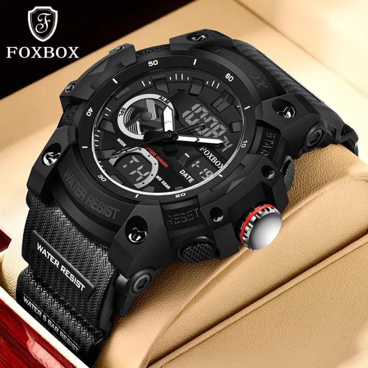 FOXBOX Jam Tangan Lelaki Original Dual Display Watch for Men ...