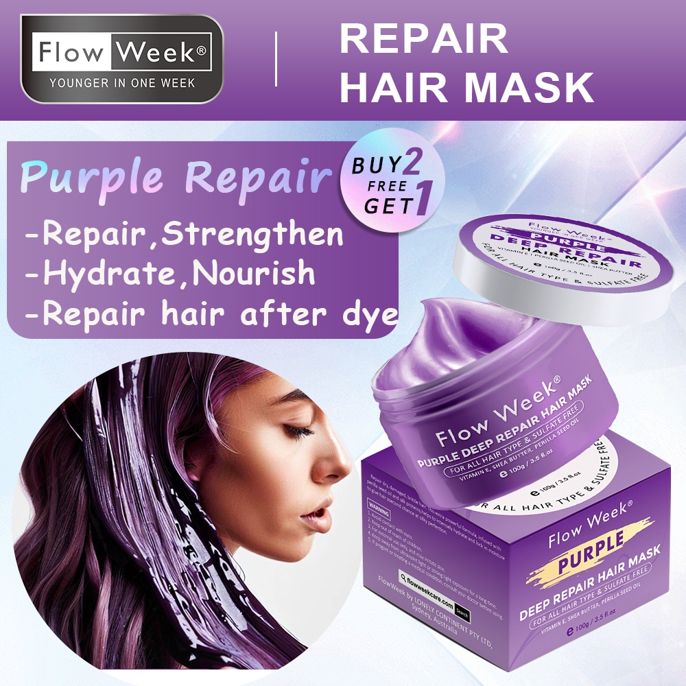 Flow Week Purple Repair Hair Mask Nourishes Strengthens Restores ...