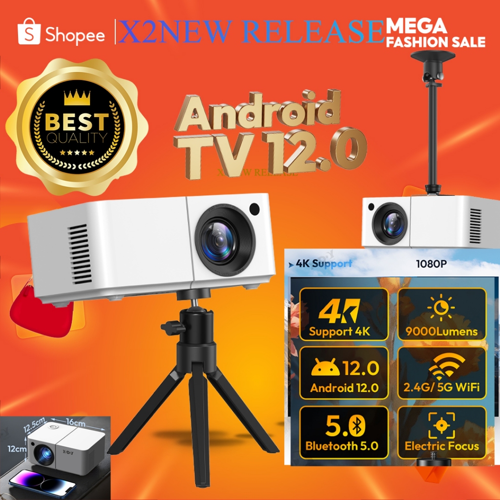 XGODY NEW First Release X2 Mini Projector 4K HD Smart Projector 1080P ...