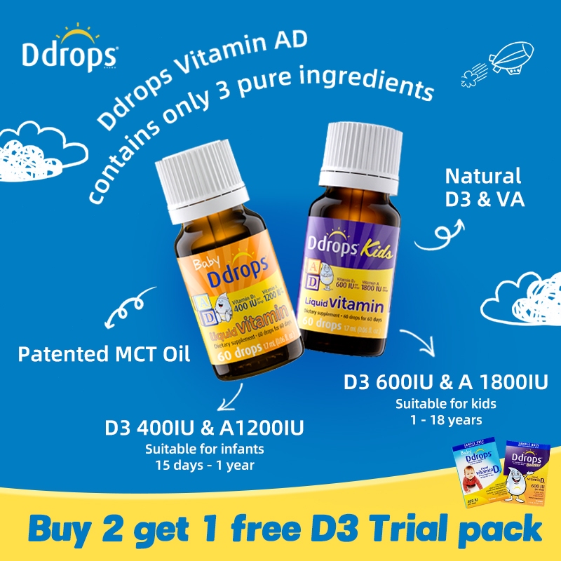 Ddrops Liquid Vitamin A & Vitamin D3 Dietary Supplement | Shopee Malaysia