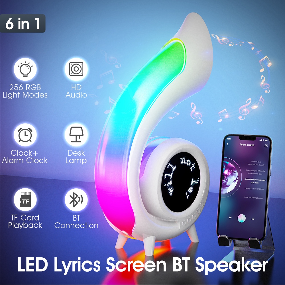 SMATRUL Multi functional Bluetooth Speaker With LED Lyrics Display ...