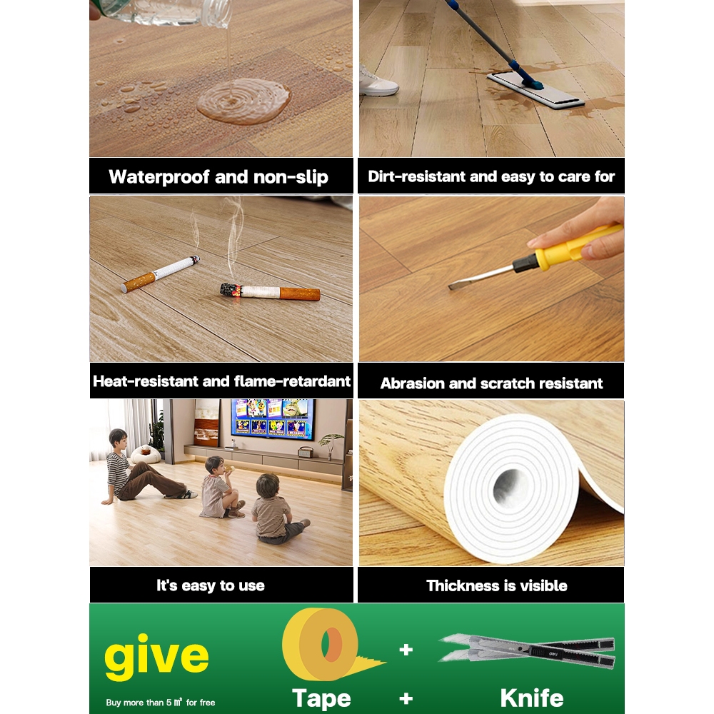 Upcycled PVC Tikar Getah tebal 1 gulung vinyl flooring tikar getah ...