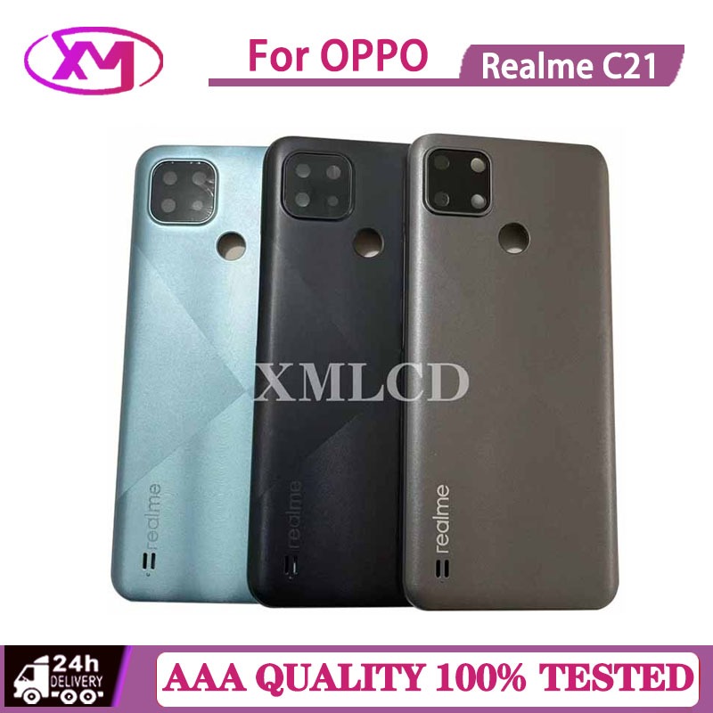For Realme C21 RMX3201 Back Battery Cover C20 RMX3063 Panel Housing ...