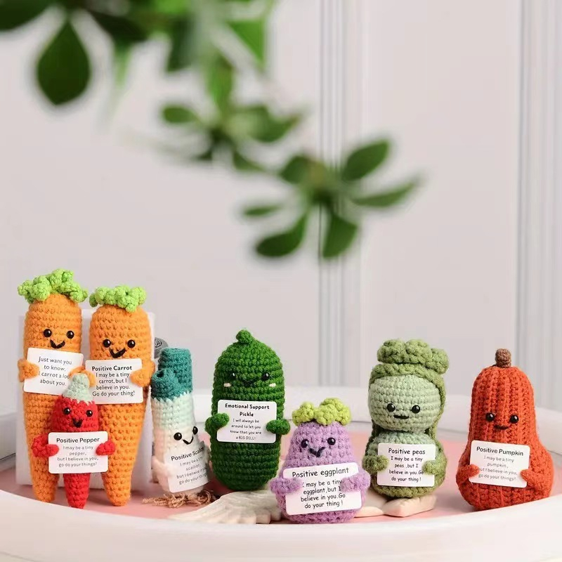 Positive Potatoes Home Room Decor Ornament Handmade Knitting Inspired ...