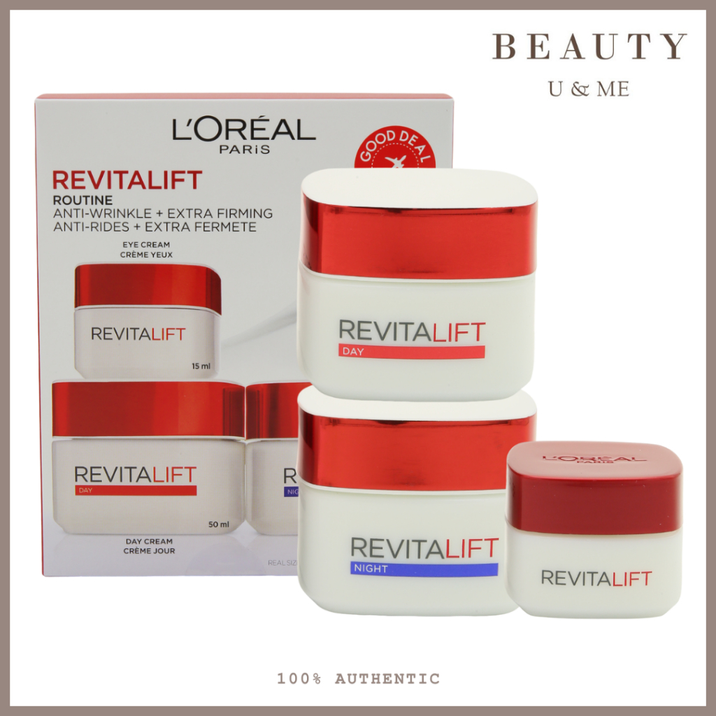 LOREAL Revitalift Programme : Day Cream 50ml + Eye Cream 15ml + Night ...