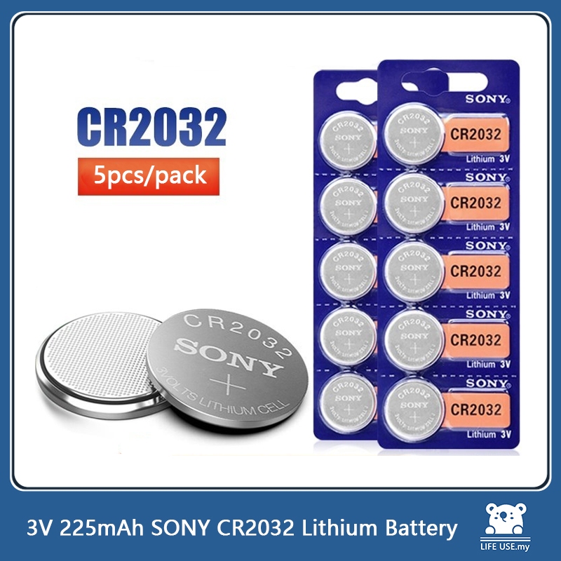 5pcs Sony CR2032 DL2032 ECR2032 BR2032 3V lithium battery watch car key remote control toy ...