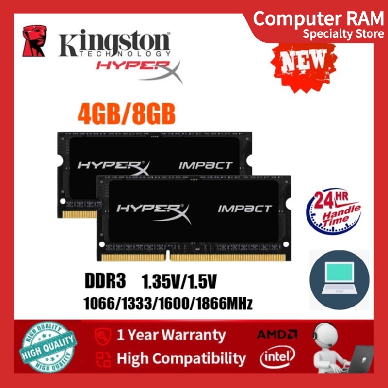 【Fast Shipping】 Kingston Hyperx 4GB/8GB DDR3/DDR3L Notebook Memory RAM SODIMM 1066/1333/1666 ...