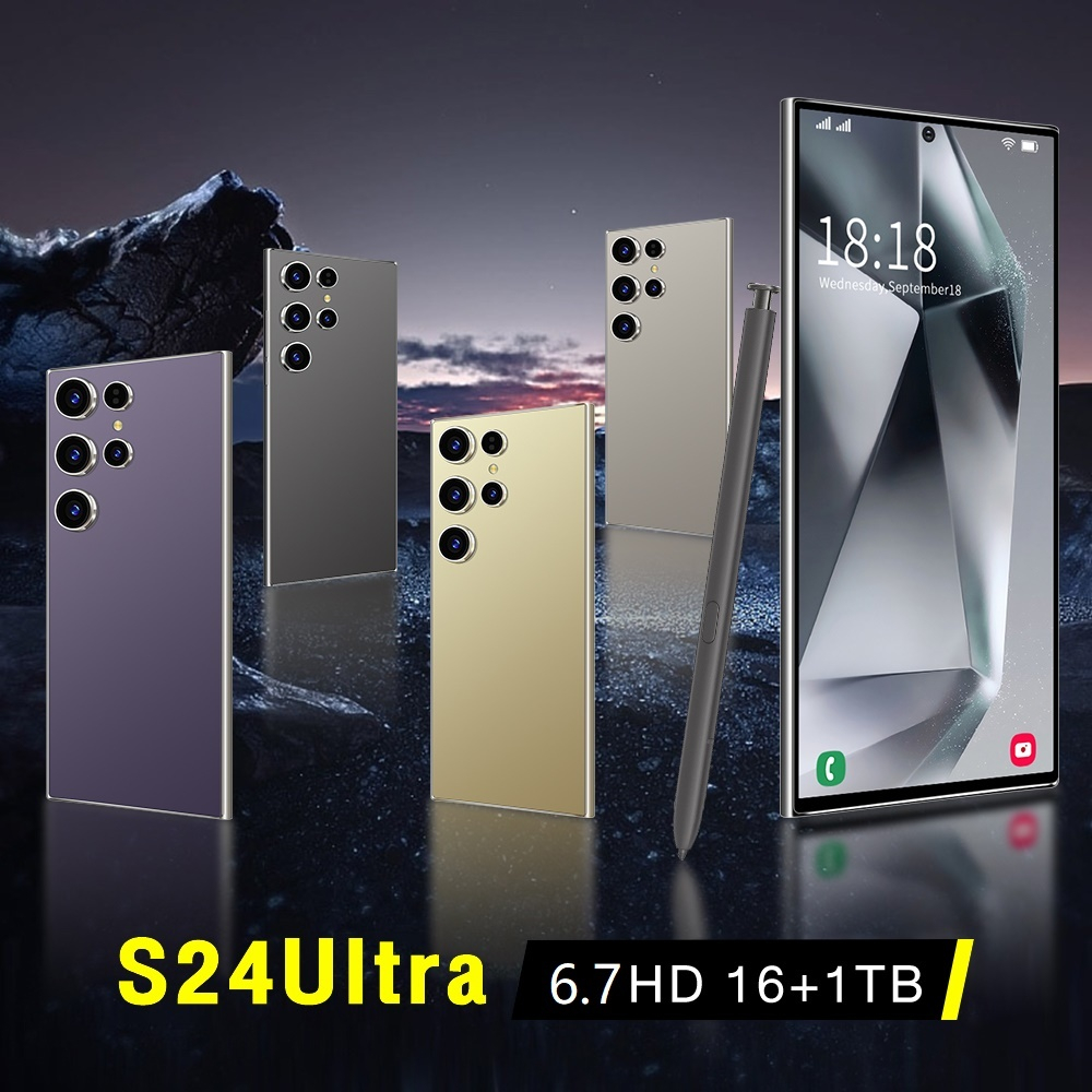 S24 Ultra NEW 5G Ultra-thin Smartphone 6.7inch Full Screen Memory 16GB RAM+1TB ROM Battery ...