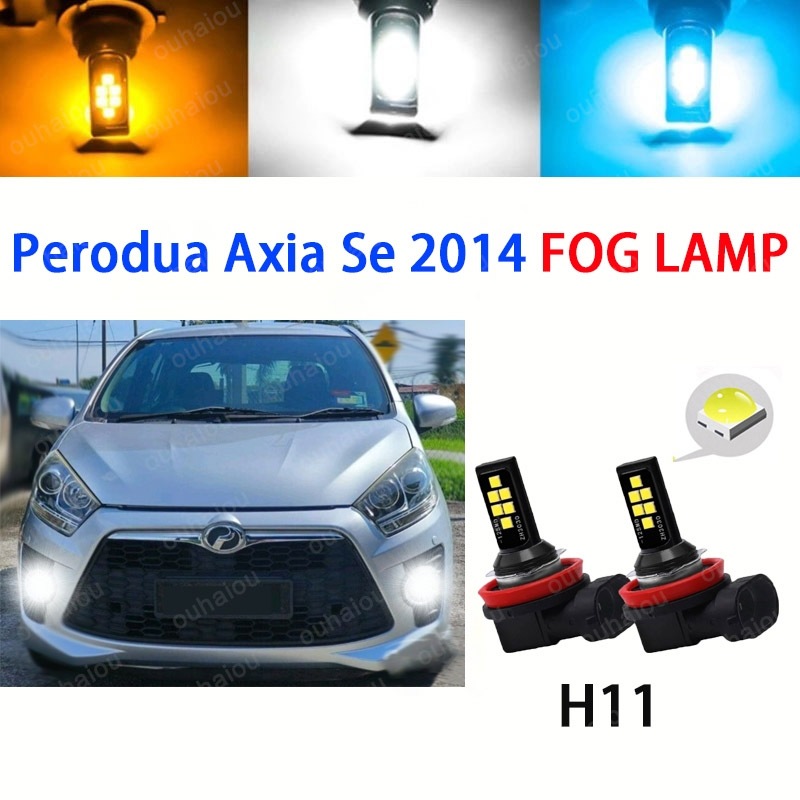 PERODUA Axia Se 2014 FOG LAMP LED BULB Ice blue White Yellow Lampu ...