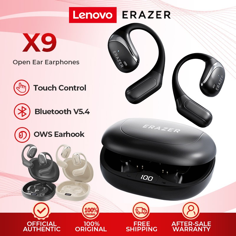 Lenovo Erazer X9 Bluetooth Earphone OWS Open Earphone Wireless Earbuds ...
