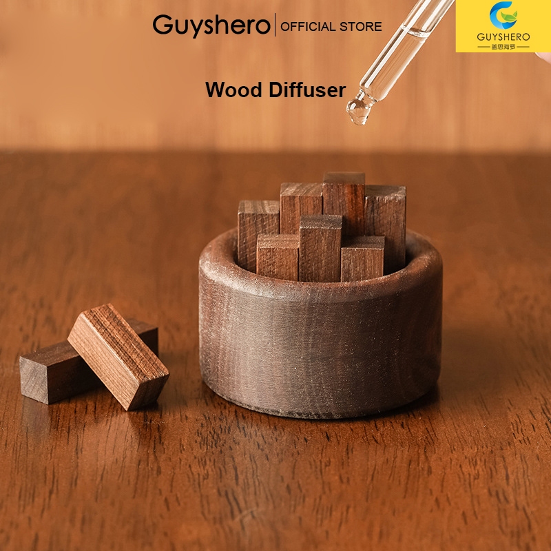 wood diffuser for essential oil aroma beech black walnut 100% nature ...
