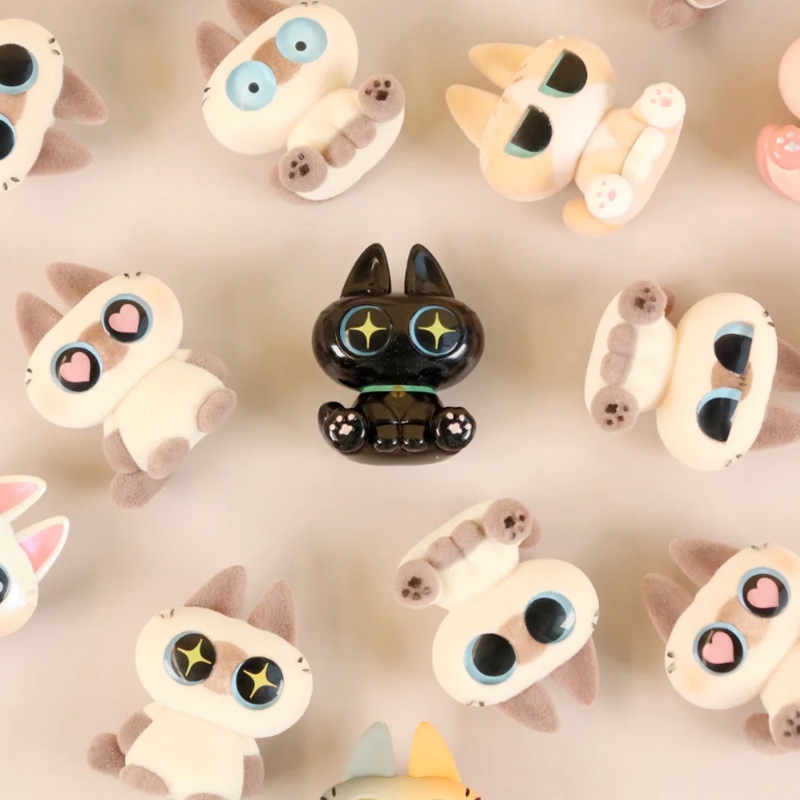 3pcs/1 Box Azukisan Moe Azukisan Series Blind Box Siamese Cat Paste ...