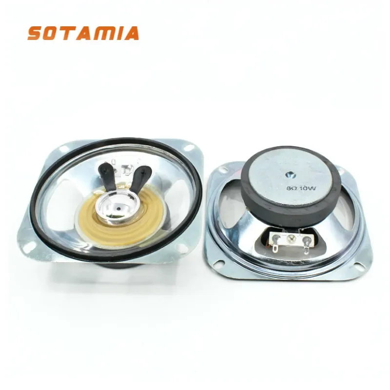 SOTAMIA 2Pcs 4 Inch Transparent Speaker 4 8 Ohm 10W Waterproof Audio ...