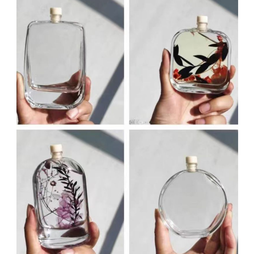 Fine Mouth Perfume Bottle Round Flat Square U-Shaped Small Caliber ...