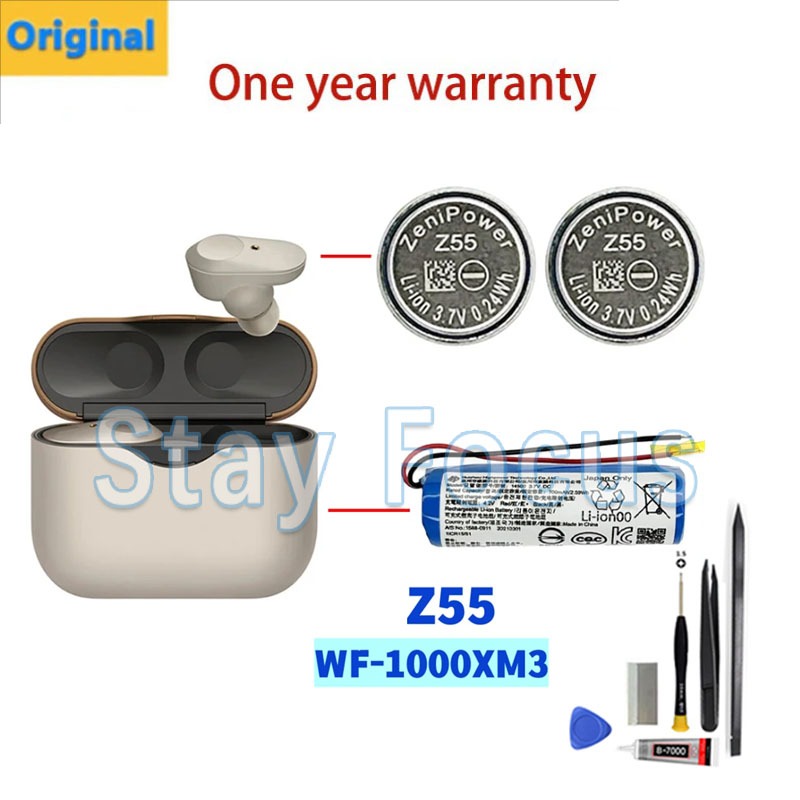 100% New Original ZeniPower Z55 Battery For Sony WF-1000XM3 XM3 WF ...