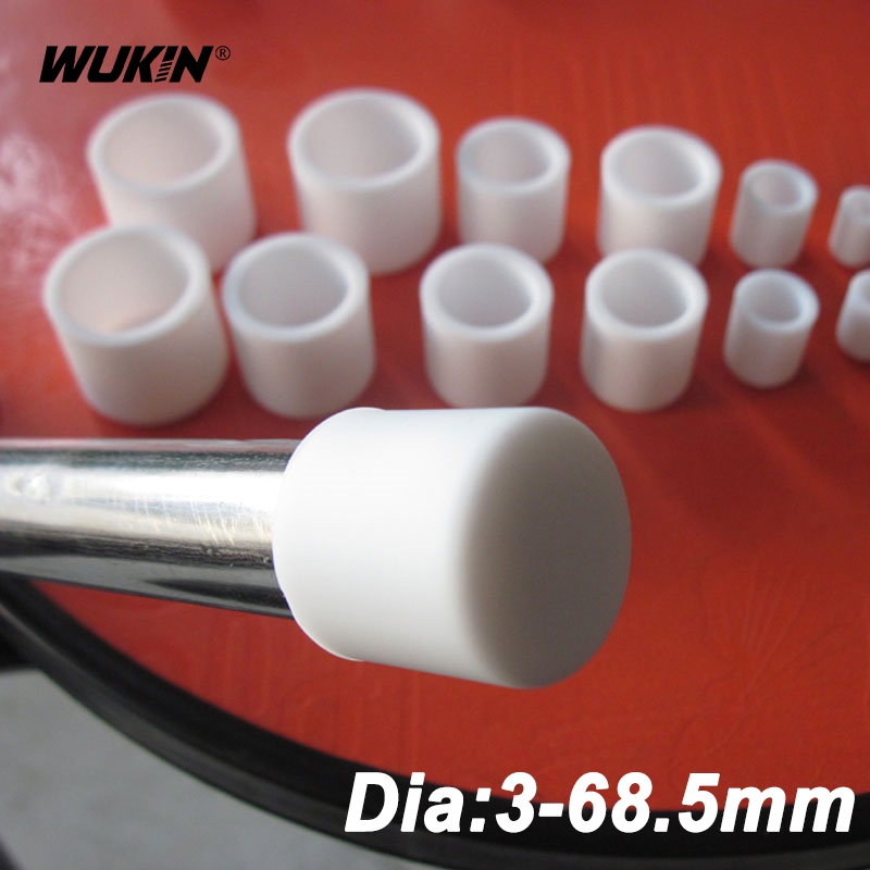 White 3mm - 68.5mm Silicone Rubber Round Caps Protection Gasket Dust ...