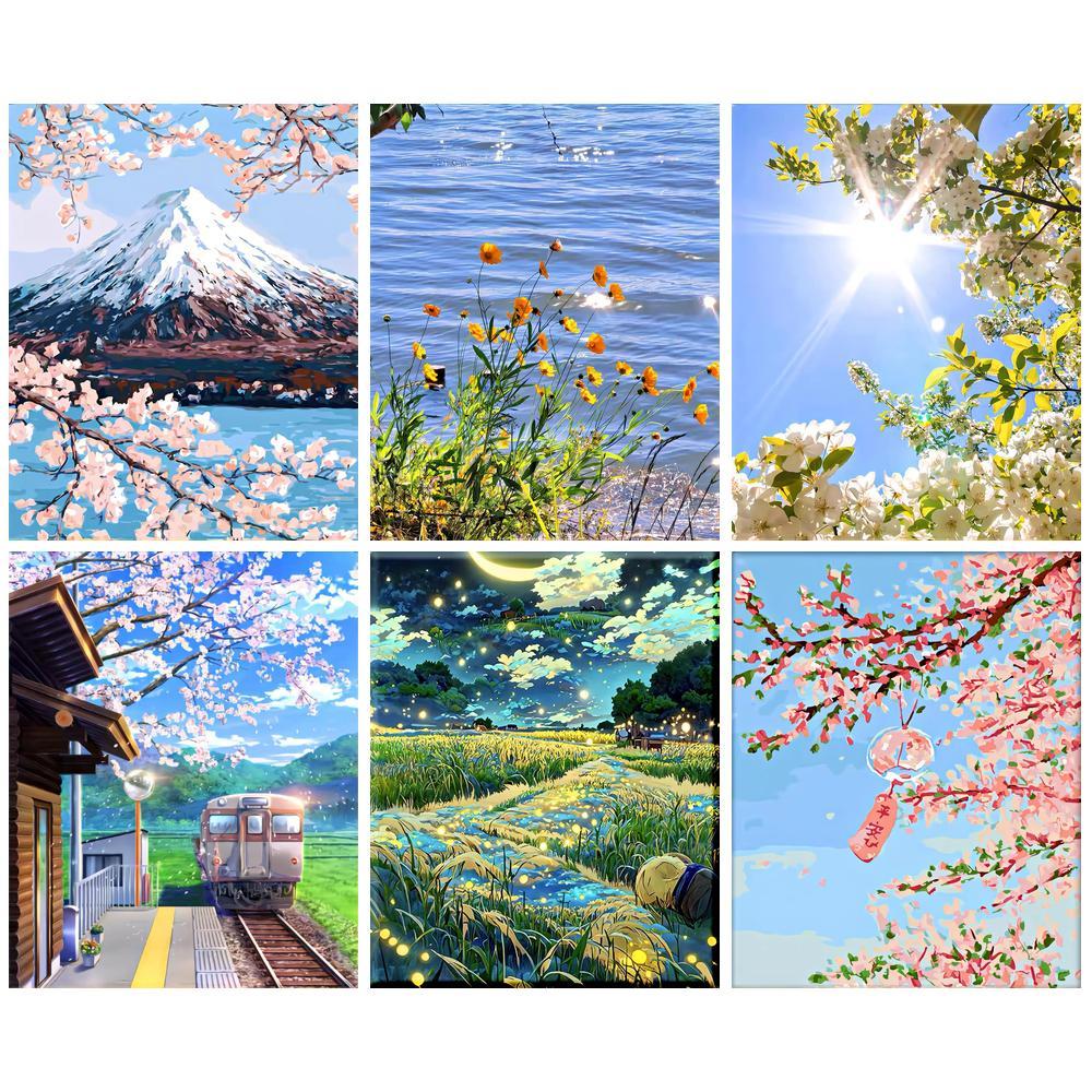 RUOPOTY Classic Paint By Numbers On canvas Picture Drawing Beautiful ...