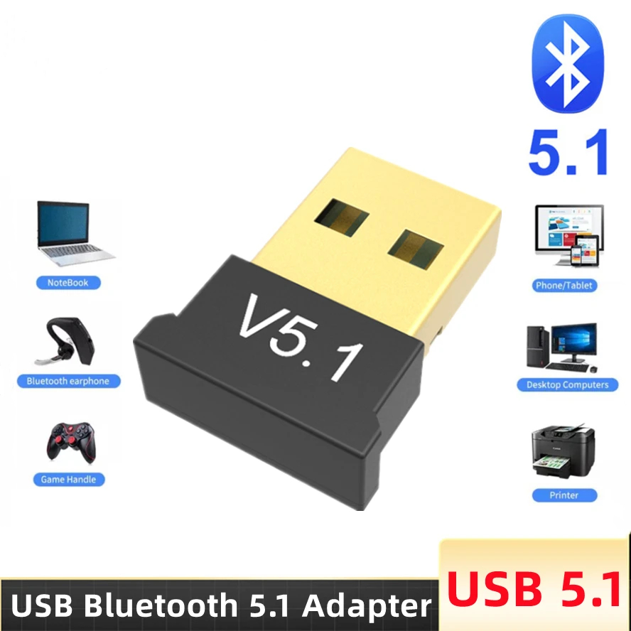 USB Bluetooth 5.1 Adapter Transmitter Receiver Bluetooth Audio ...