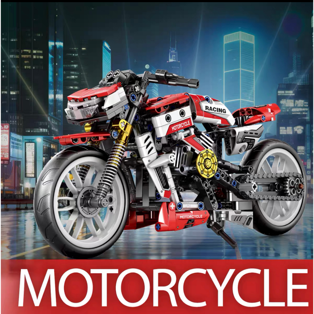 Building blocks motorcycle model small particles assembled gift toys ...