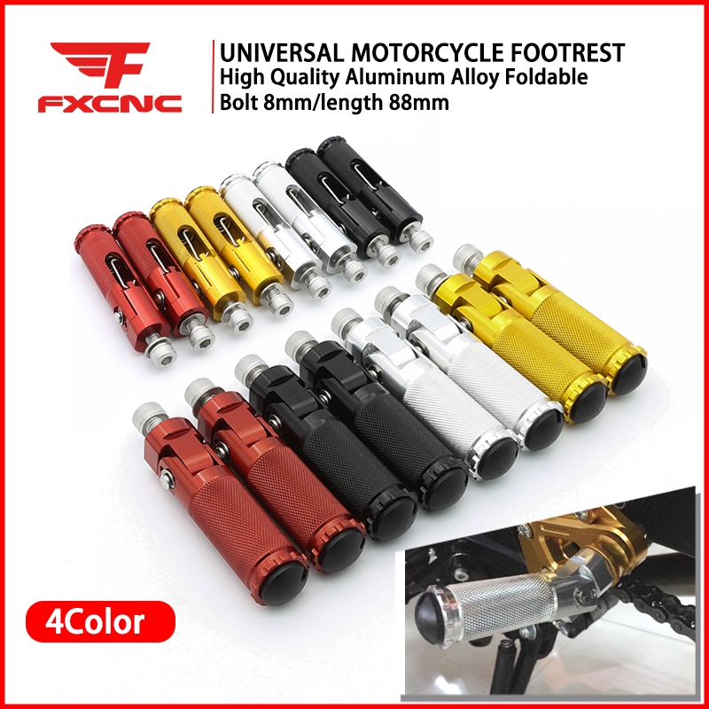 Universal 86MM CNC Folding Motorcycle Aluminum Footrests Footpeg For ...