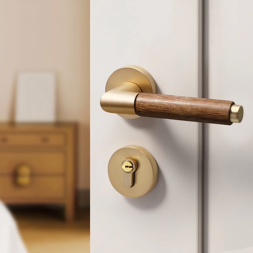 Door Lock Handle Lever Home House Interior Bedroom Bathroom Metal Wood ...