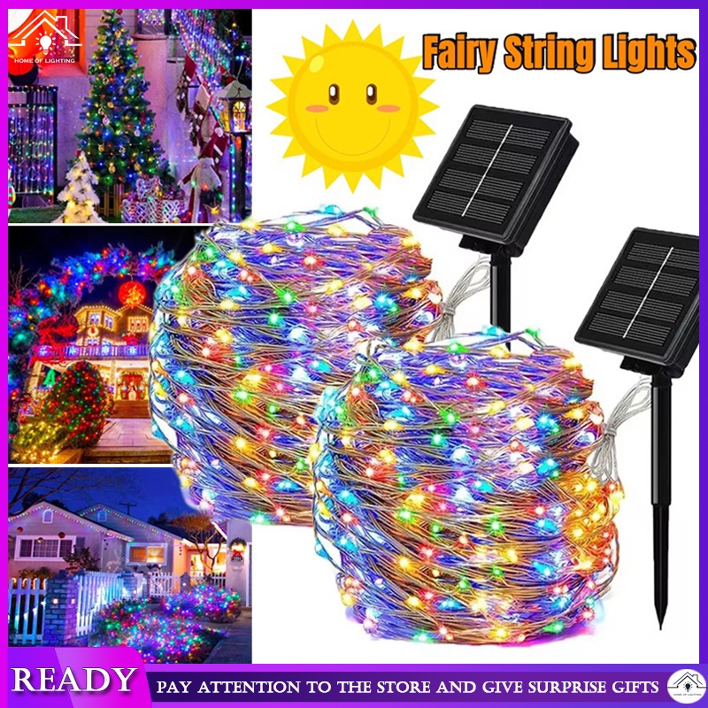 💡READY STOCK💡22M/12M Outdoor Solar Lights LED Fairy String Lights ...
